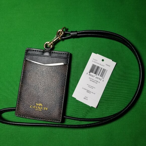 Coach | Accessories | New Coach Womens Signature Lanyard Id Credit Card ...